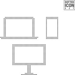 Keyboard dot pattern icon dotted Royalty Free Vector Image