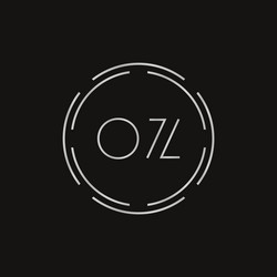 Initial monogram letter oz logo design template Vector Image