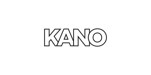 Kano in the nigeria emblem design features Vector Image