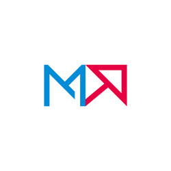 Letter ma simple two direction arrow logo Vector Image