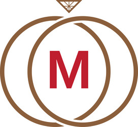 A letter ring diamond logo Royalty Free Vector Image