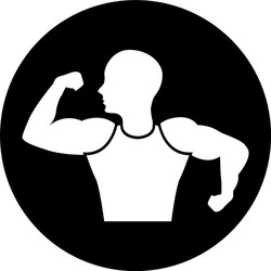 Strong man human figure Royalty Free Vector Image