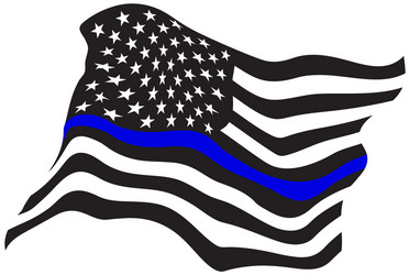 Shield with law enforcement support flag Vector Image