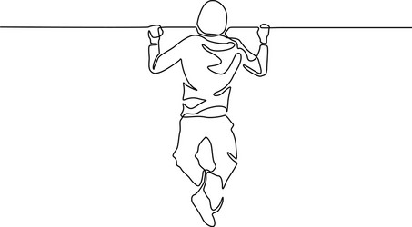 Man doing scapula pull or scap pulls or pull up Vector Image