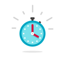 Stop clock icon flat stopwatch timer Royalty Free Vector