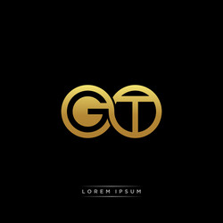 Tg initial letter split lowercase modern monogram Vector Image