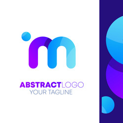 Letter m gradient logo design template icon Vector Image