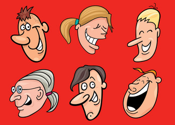 Family faces theme image 1 Royalty Free Vector Image