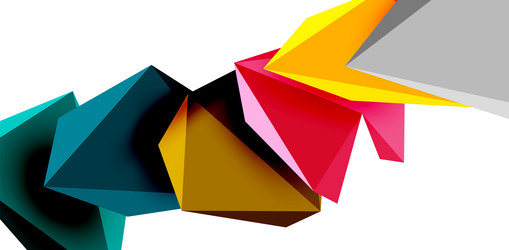 3d low poly triangle design elements Royalty Free Vector