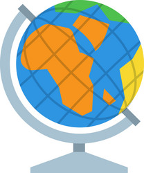 Polygon earth icon on white background Royalty Free Vector