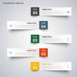 Info graphic with colorful design stickers Vector Image