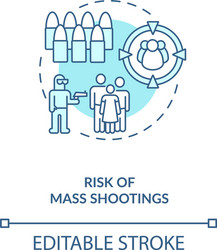 Risk mass shooting concept icon Royalty Free Vector Image