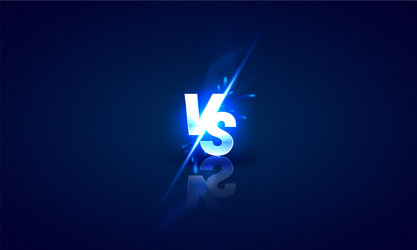 Versus game cover neon banner sport vs team Vector Image