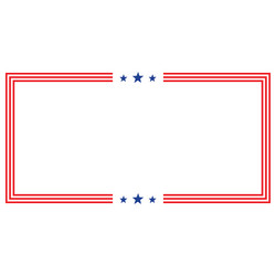 America american flag square frame banner badge Vector Image