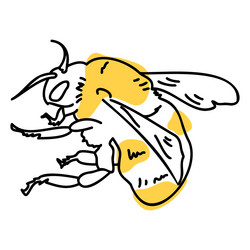 Bee hive hand drawn stroke Royalty Free Vector Image