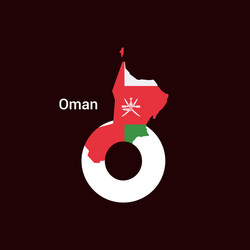 Oman infographic map Royalty Free Vector Image