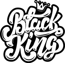King lettering hand drawing written word Vector Image