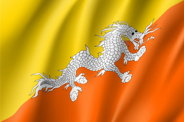 Butane flag flat style Royalty Free Vector Image