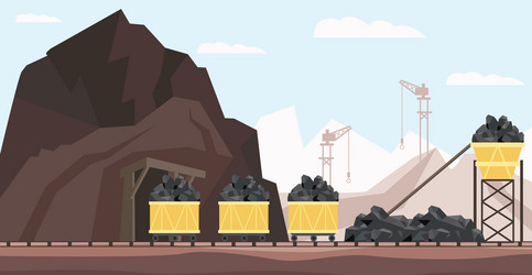 Coal processing industry Royalty Free Vector Image