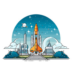 Kennedy space center Royalty Free Vector Image