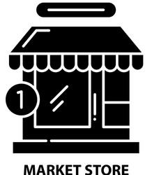 Small shop icon black sign with editable Vector Image