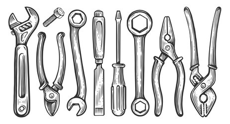 Working tools collection repair and construction Vector Image