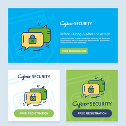 Cyber security design with elegant style Vector Image