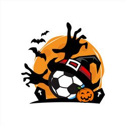 Football halloween theme Royalty Free Vector Image