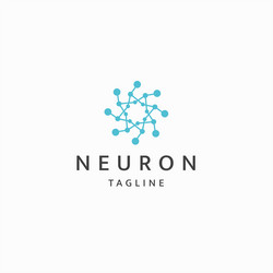 Neuro logo icon design template flat Royalty Free Vector