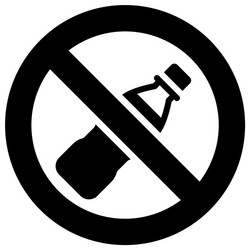 No plastic bottle prohibited sign forbidden Vector Image