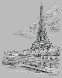 Paris Landscape Drawing Vector Images (over 1,100)