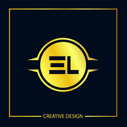 Initial letter el logo template design Royalty Free Vector