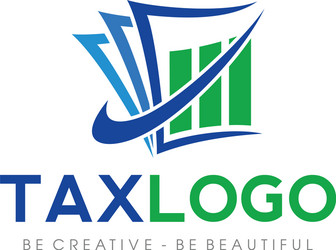 Tax and accounting logo design Royalty Free Vector Image