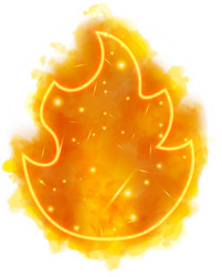 Watercolor fire star with neon counter Royalty Free Vector