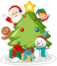 Christmas characters without face Royalty Free Vector Image