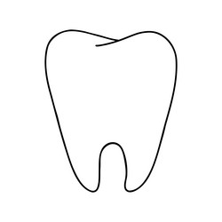 Tooth braces outline doodle icon dentistry Vector Image