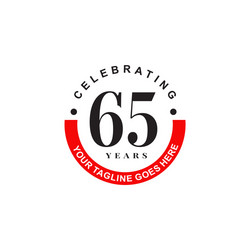 65th year celebration anniversary emblem logo Vector Image