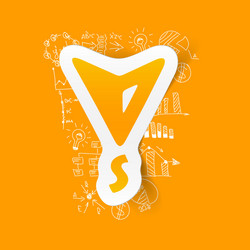 Digital compass business strategic explorer Vector Image