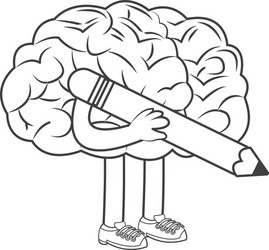 Pencil Brain Human Vector Images (over 1,100)