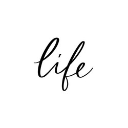 The Word Life In Cursive