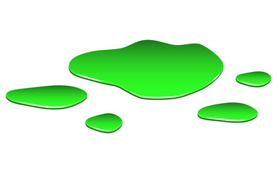 Puddle toxic substance spill green chemical Vector Image