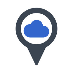 Cloud location icon Royalty Free Vector Image - VectorStock