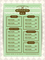 Western Style Restaurant Menu Vector Images (89)
