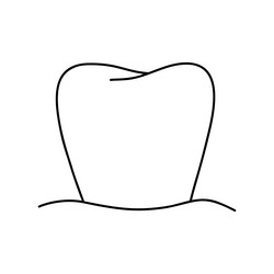 Tooth braces outline doodle icon dentistry Vector Image
