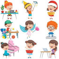 Various activities Royalty Free Vector Image - VectorStock