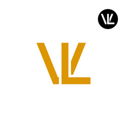 Letter lv vl monogram logo design unique modern Vector Image