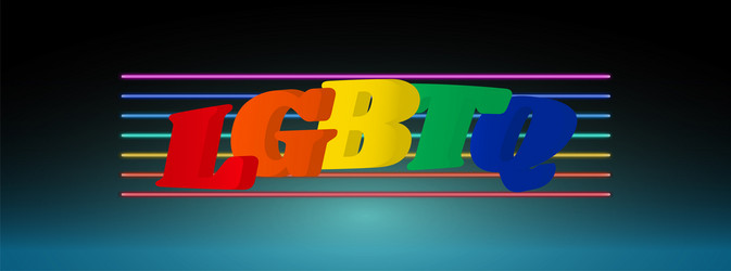 Lgbtq symbol logo design Royalty Free Vector Image