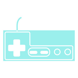 Light blue vintage computer cut out Royalty Free Vector