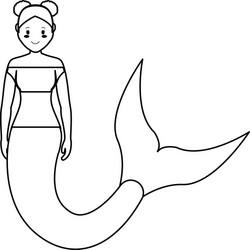 Mermaid Buns Hairstyle Vector Images (20)