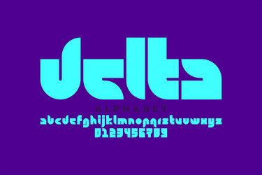 Modular style font Royalty Free Vector Image - VectorStock